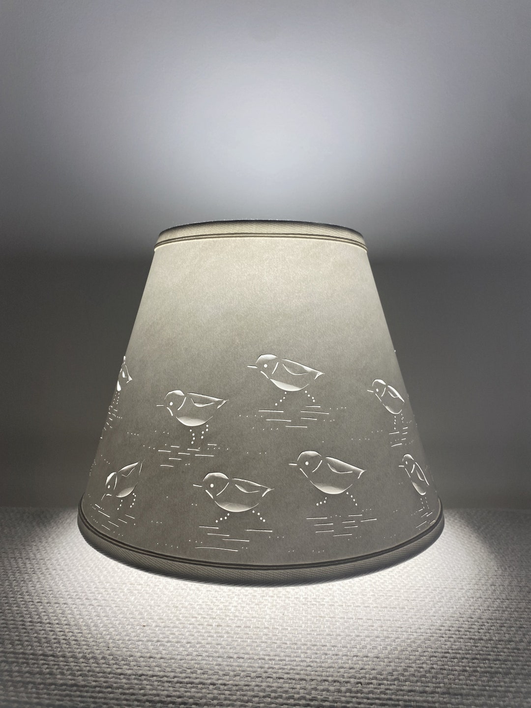 Sandpiper Bird Lampshade: Cut & Pierced Paper Clip Top Shade - Etsy