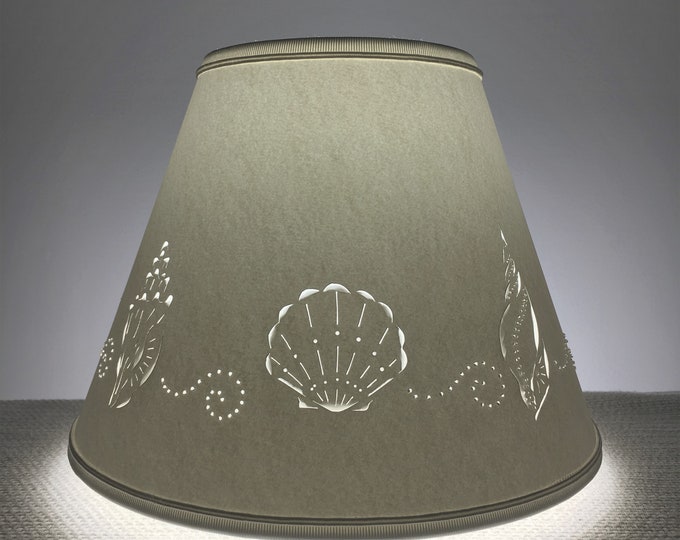 Small Lampshade-seashell Lampshade-lamp Shade-paper Lampshade-seashells ...