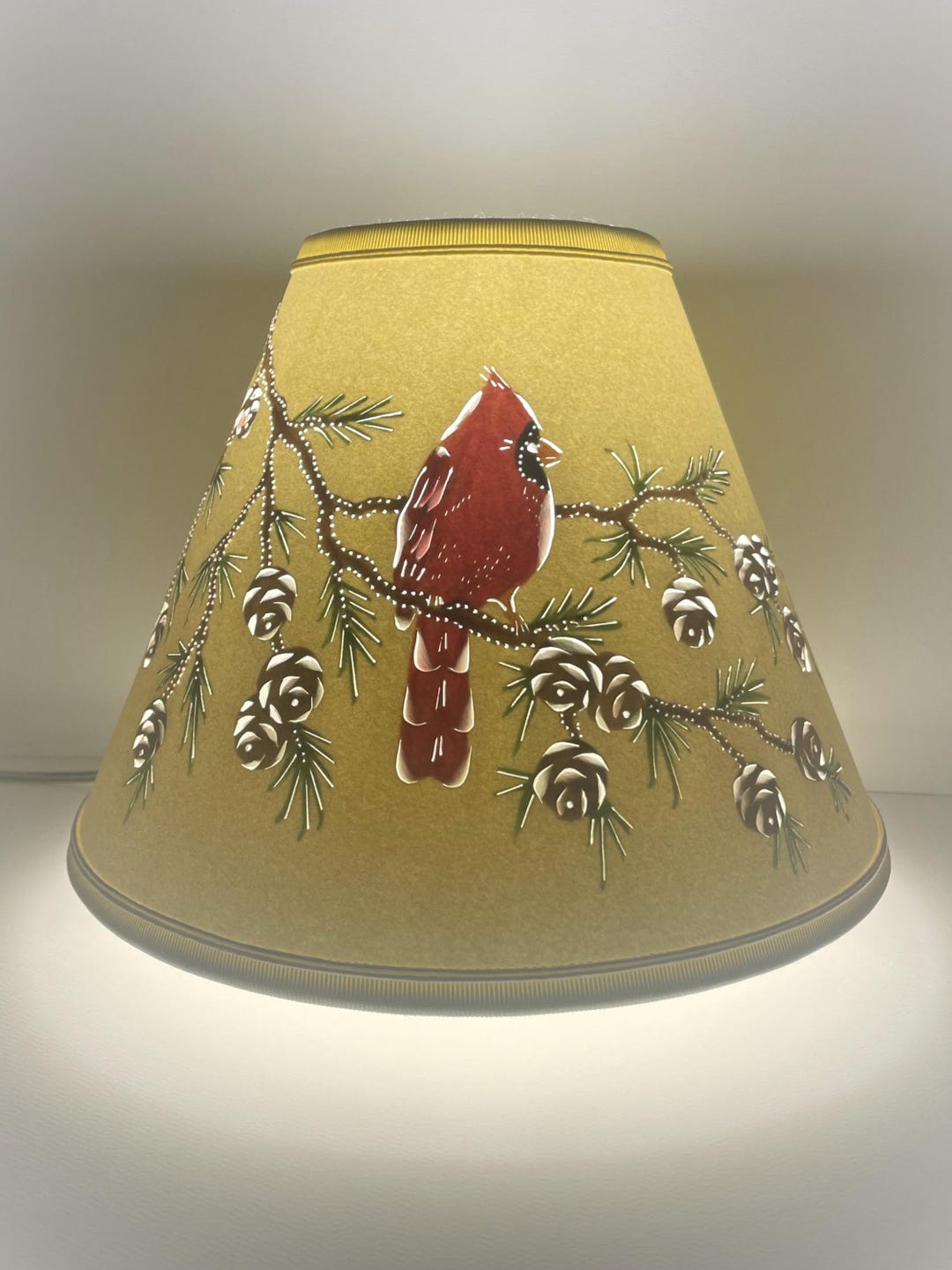 Cardinal Lampshade-clip Top Lampshade-bird Lampshade-birds-cardinal-red ...