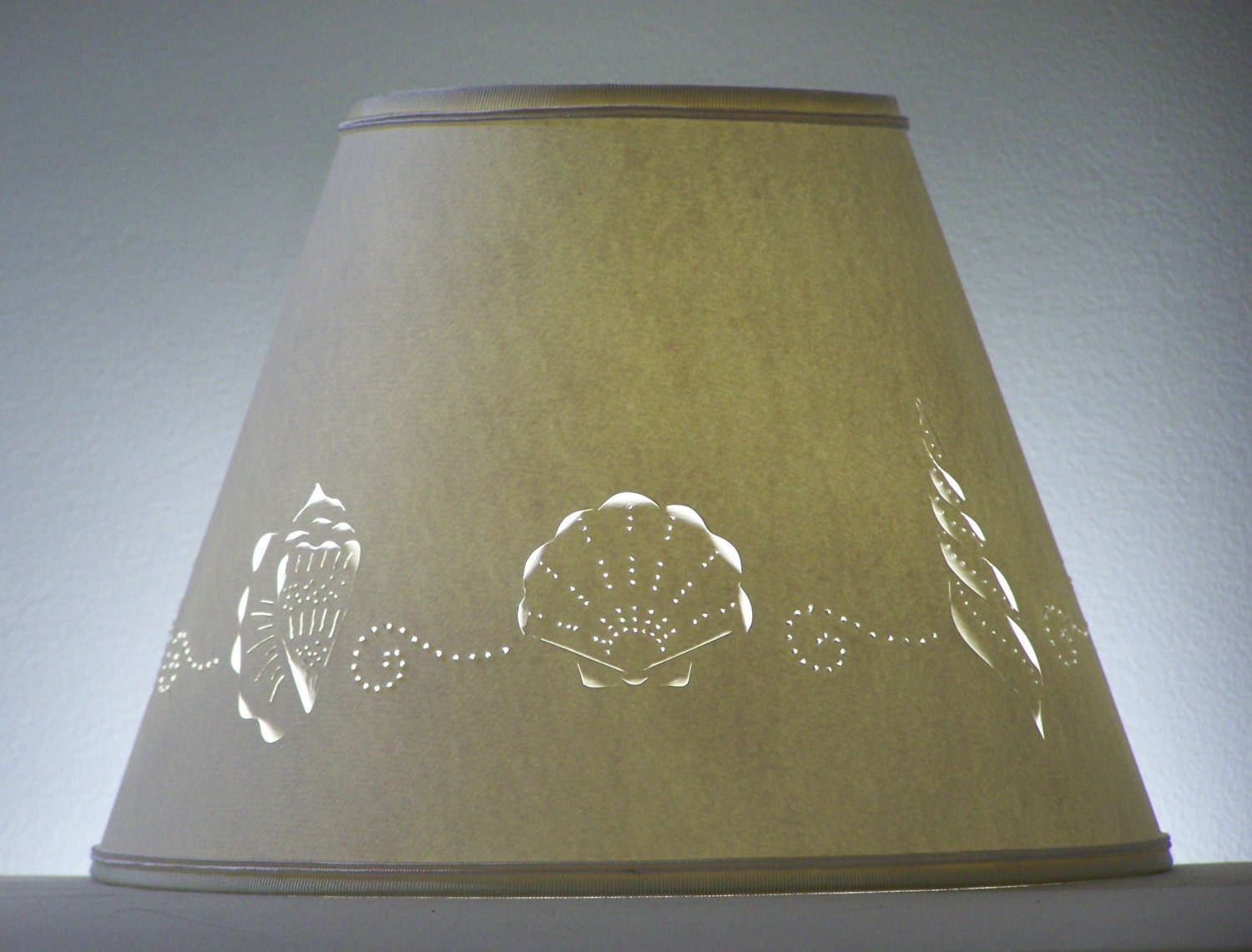 Small Lampshade-seashell Lampshade-lamp Shade-paper - Etsy