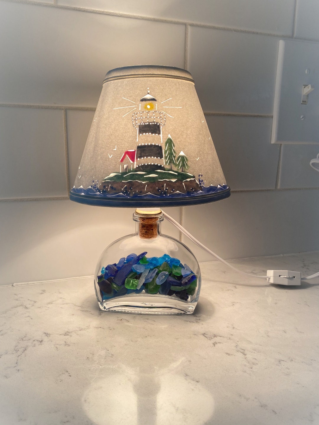Mini Lighthouse Accent Light-night Light-lighthouse-nautical-tumbled ...