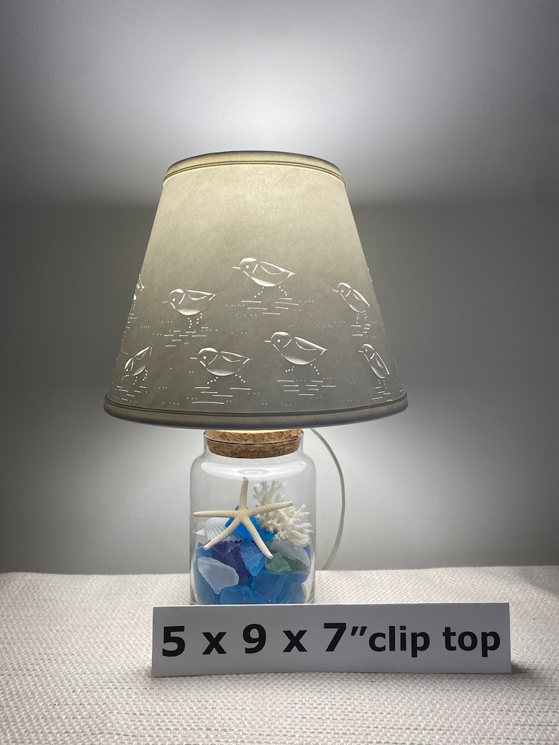 Sandpiper Bird Lampshade: Cut & Pierced Paper Clip Top Shade - Etsy