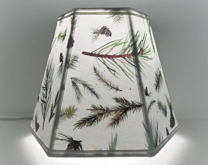 Rustic Pine Cone Fabric Lamp Shade: Country Cabin Decor - Etsy