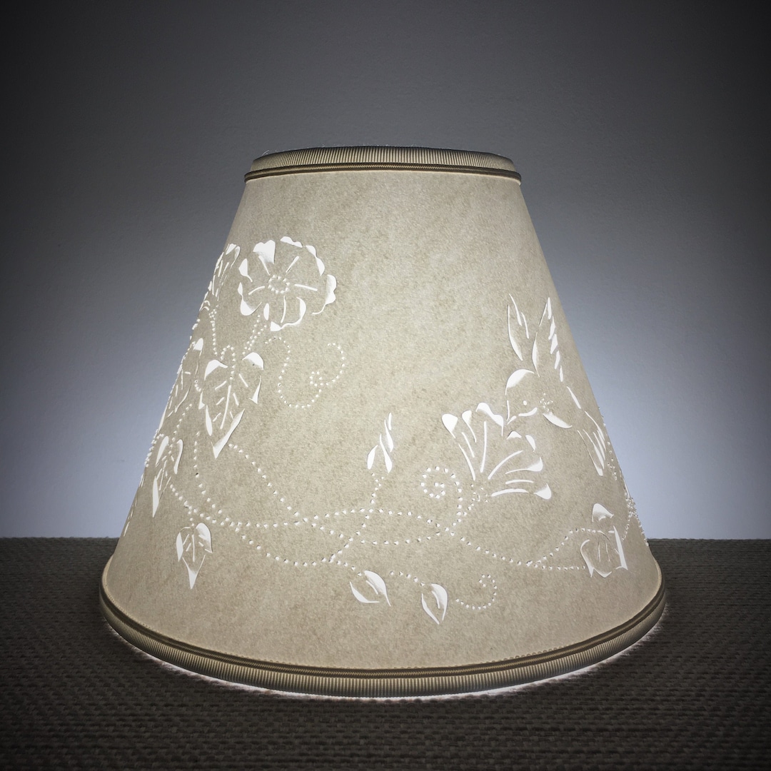 Cut and Pierced Hummingbird Paper Lampshade-hummingbird-bird Lampshade ...