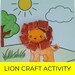 Lion Coloring Page & 3D Craft for Kids Fine Motor Skills Development ...
