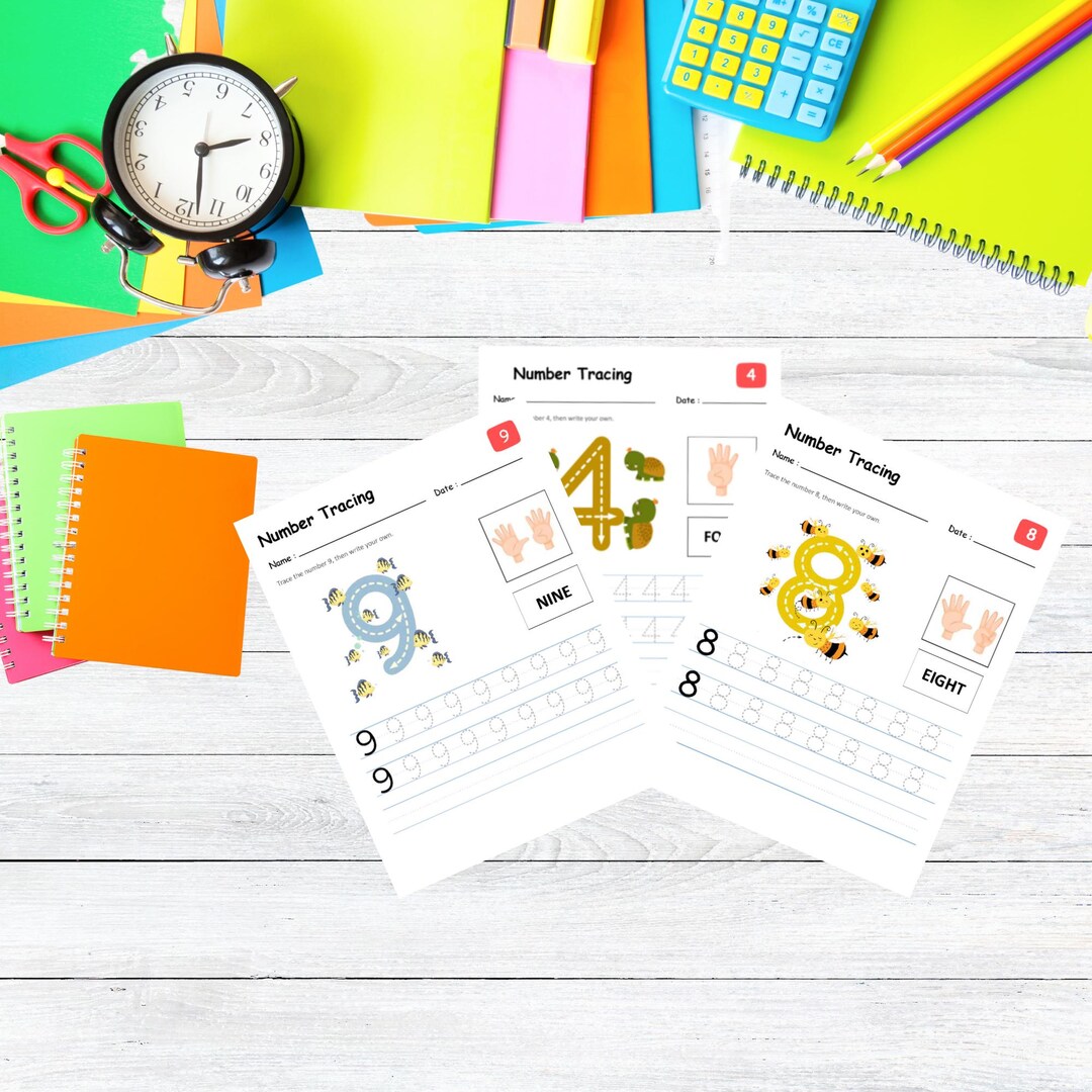 1 to 10 Tracing Numbers for Kindergarten and Prek Levels Dive Into the ...