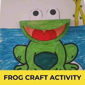 Fun Frog Coloring and Craft Activity 3D Frog Craft Kids Coloring Pages ...