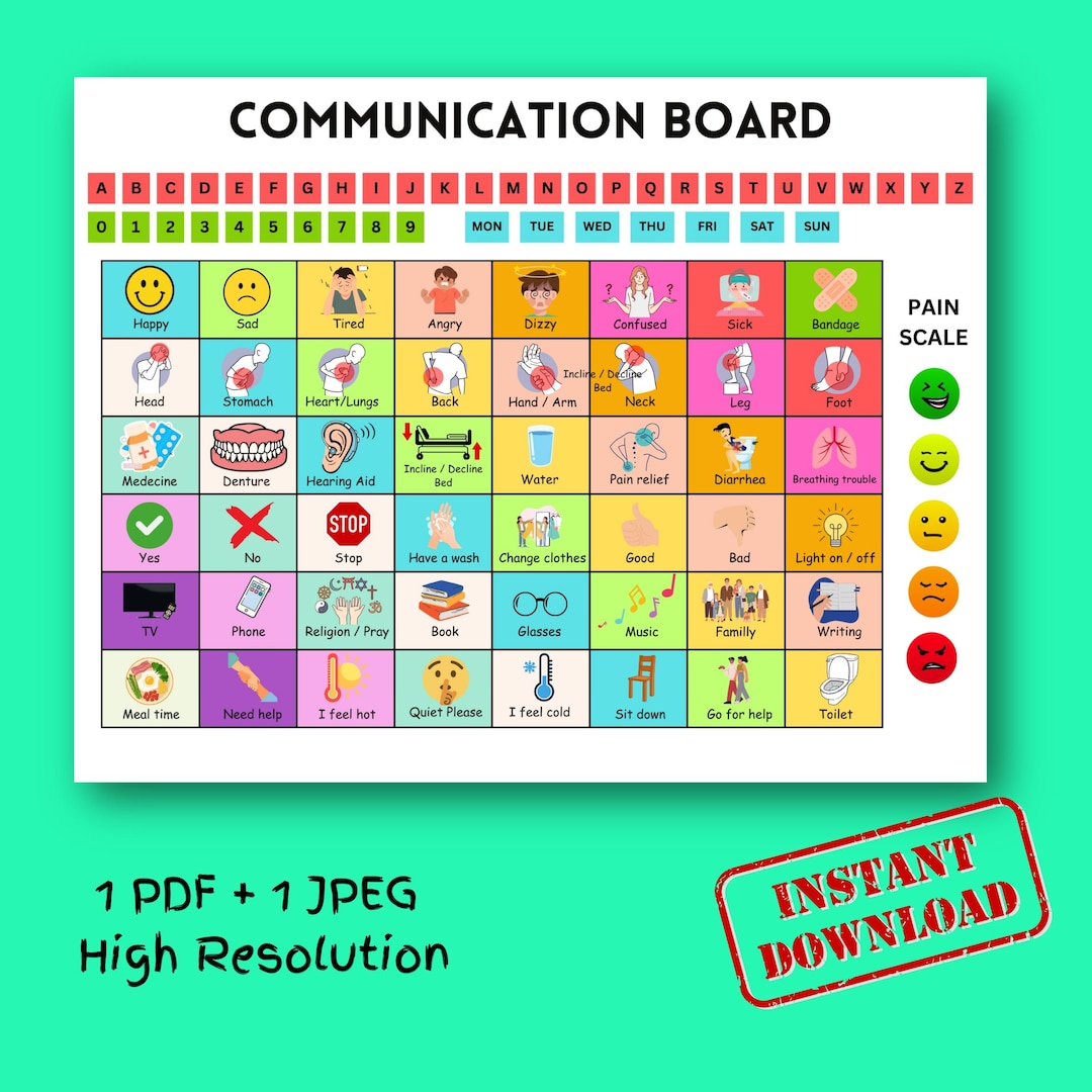 Senior Communication Board Hospital Communication Elderly Care Medical ...