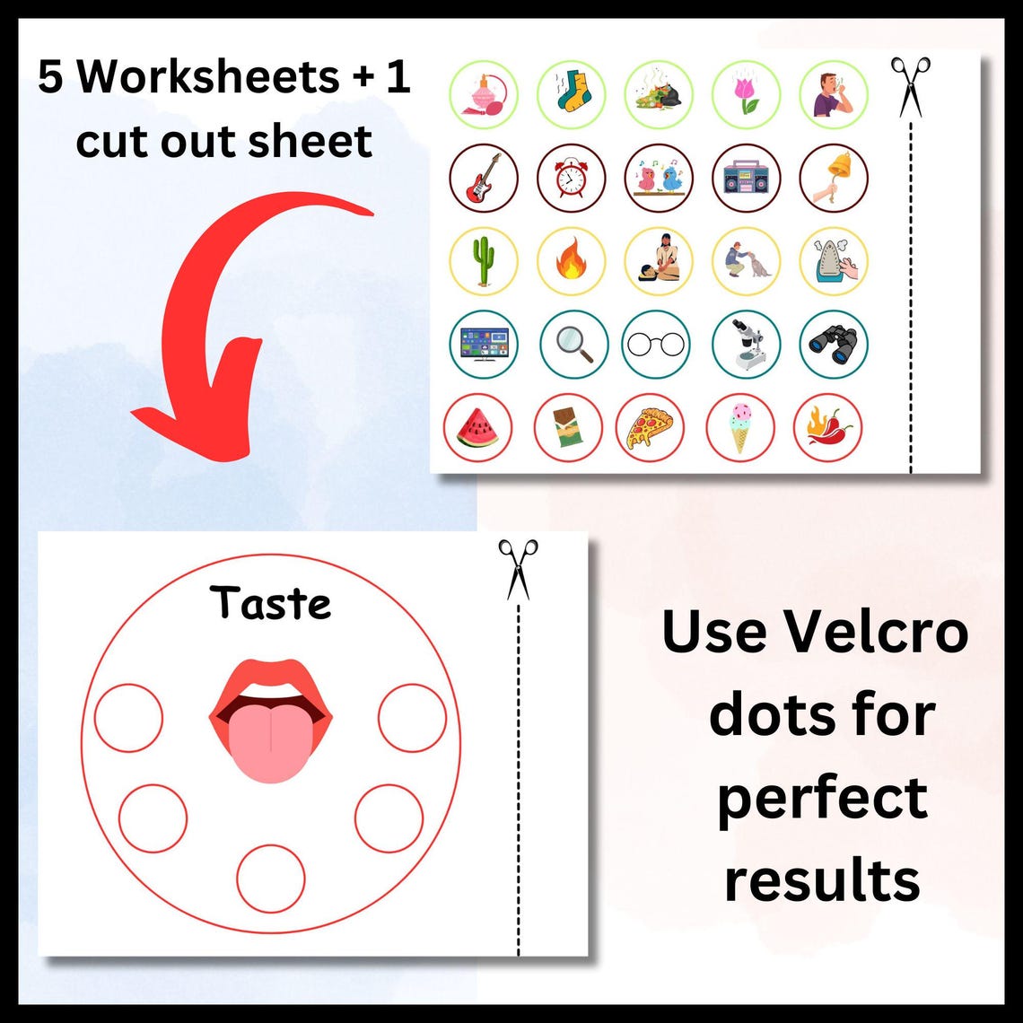 5 Senses Activity Preschool Learning Sensory Learning Fine Motor Skills ...