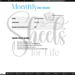 Time Tracker -time Spent Summary - Time Sheet -monthly - Daily Time ...