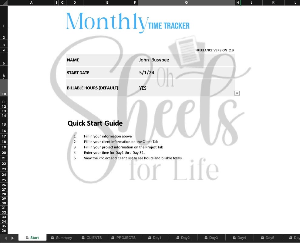 Time Tracker -time Spent Summary - Time Sheet -monthly - Daily Time ...