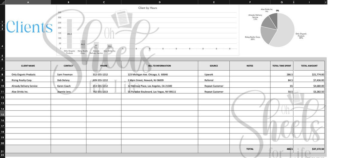 Time Tracker -time Spent Summary - Time Sheet -monthly - Daily Time ...