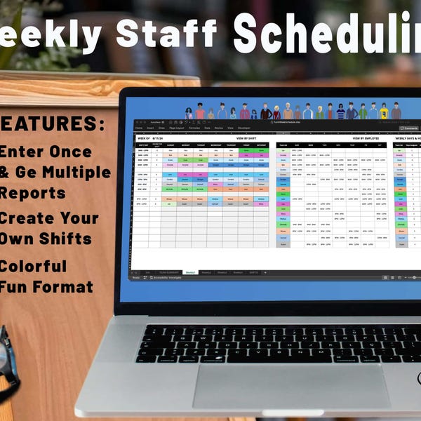 Restaurant Employee Schedule Template - Etsy