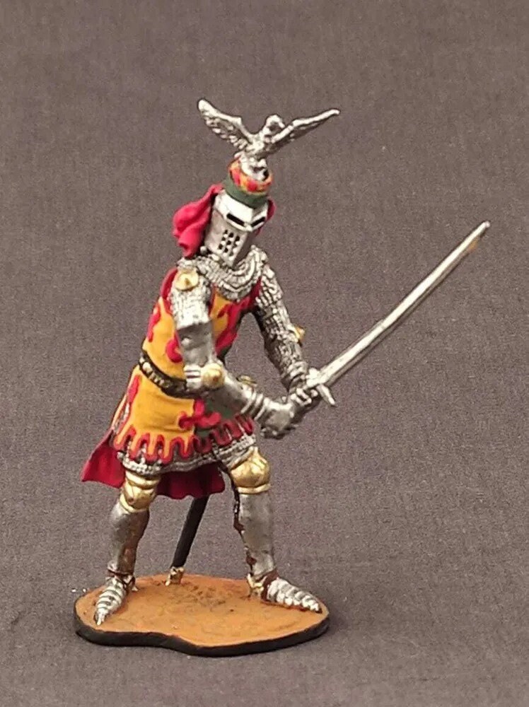 Knight Sir Oliver Ingham, Tin Toy Soldier 1:32 Scale 54 Mm. Hand ... Knight Sir Oliver Ingham, Tin Toy Soldier 1:32 Scale 54 Mm. Hand ...