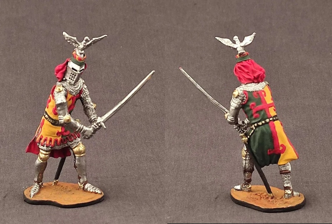 Knight Sir Oliver Ingham, Tin Toy Soldier 1:32 Scale 54 Mm. Hand ...