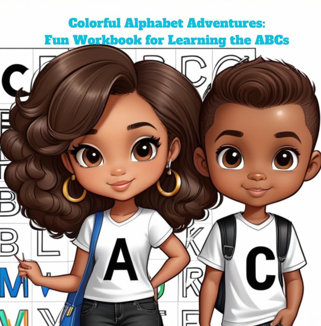 Colorful Alphabet Adventures: Fun Workbook for Learning the Abcs - Etsy