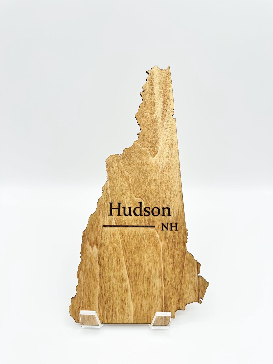 Hudson, NH Wood Burning Decor - Laser Cut and Engraved Art - NH State ...