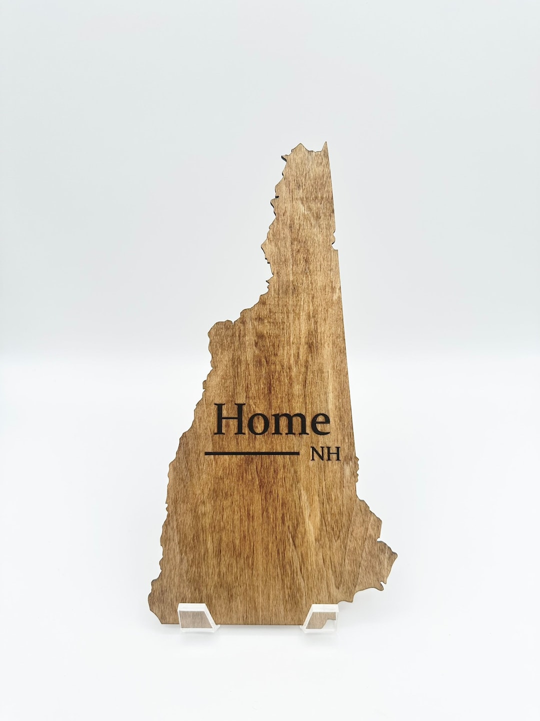 NH Home Wood Burning Decor Laser Cut and Engraved Art NH State Outline ...