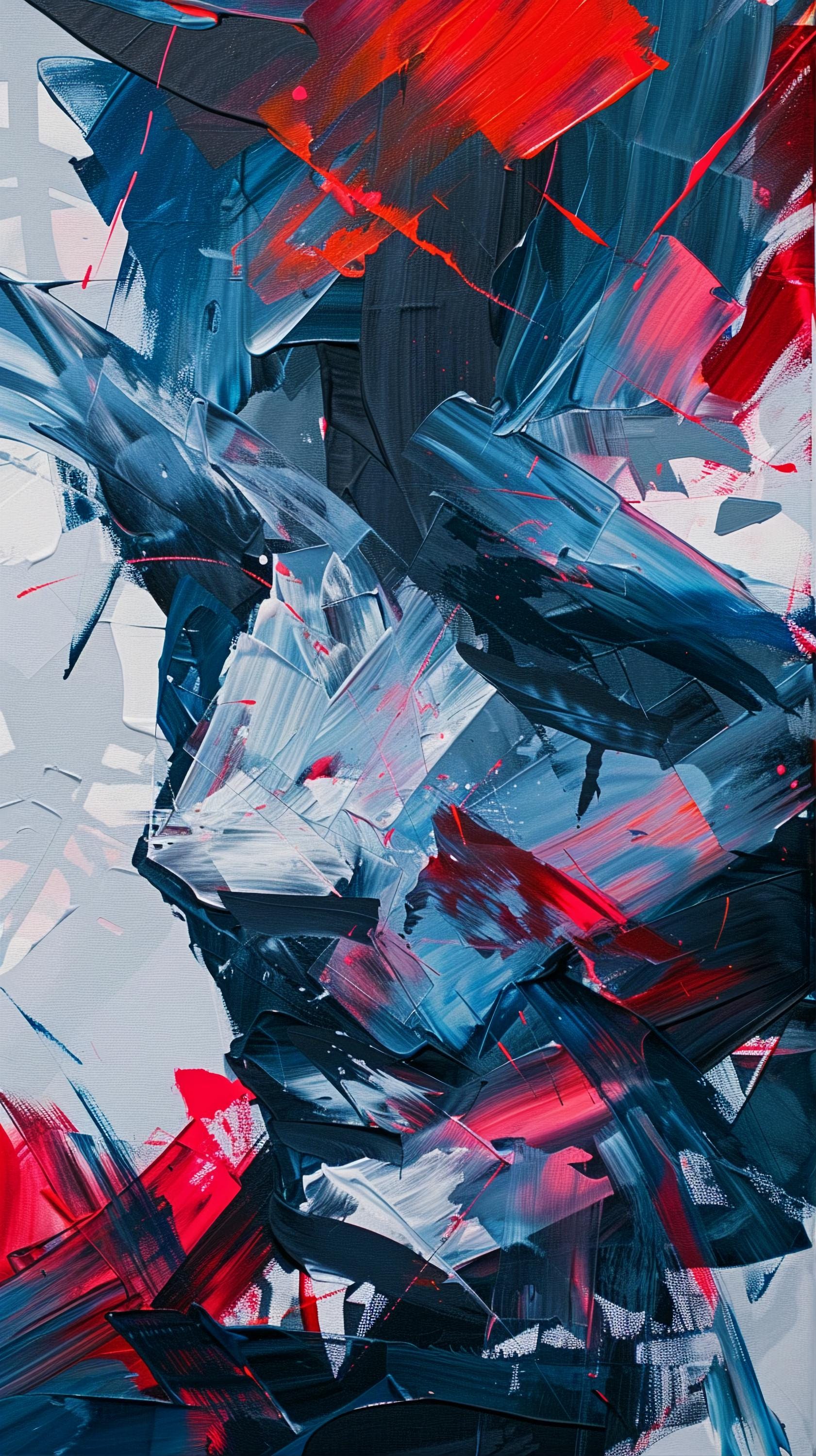 Wall Art, Abstract, Blue, Red, Face - Etsy