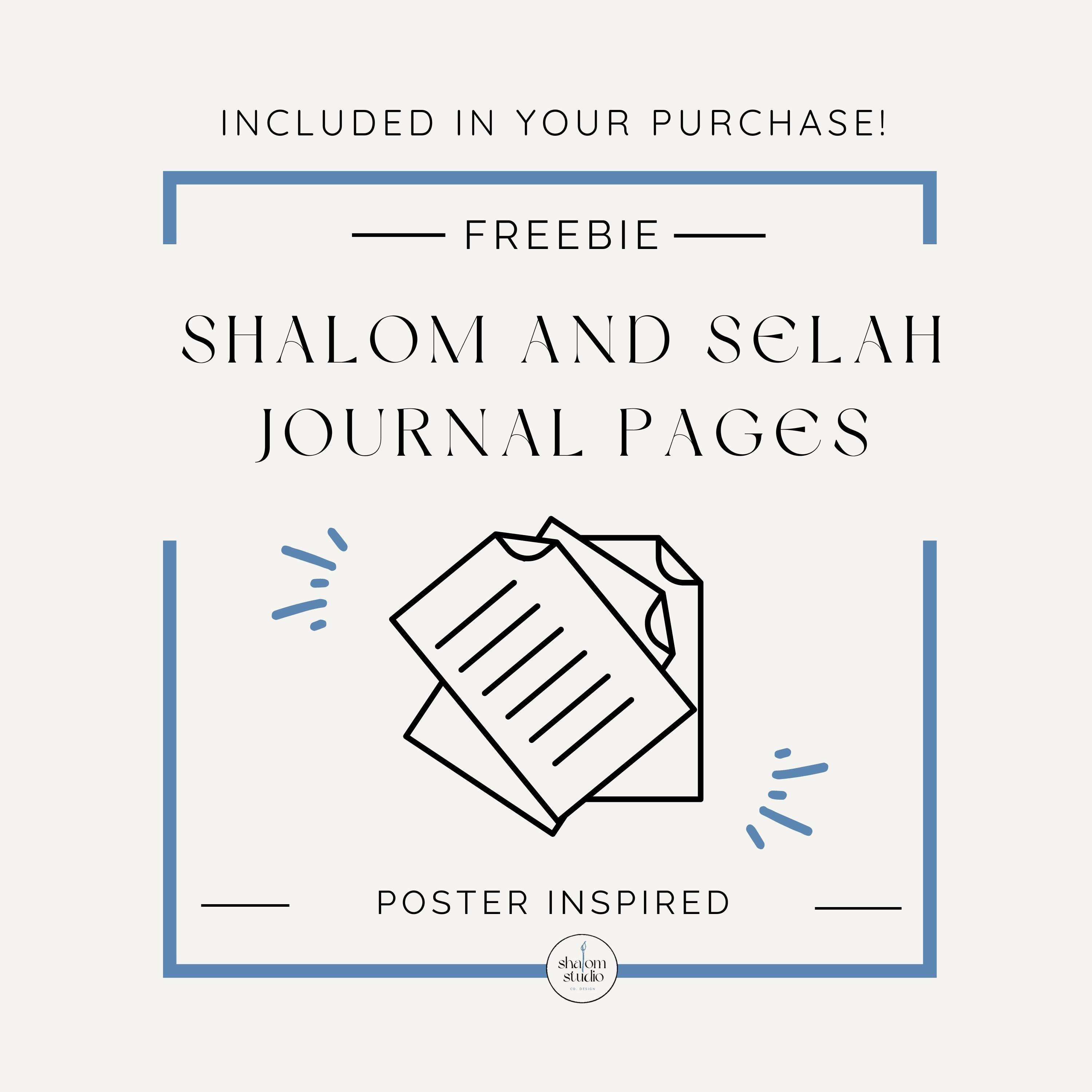 Shalom and Selah Definition Poster Duo, Hebrew Wall Art Set of 2, Bible ...