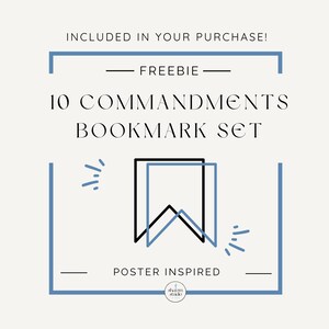 10 Commandments Digital Poster, Bible Verse Wall Art Print, Biblical ...