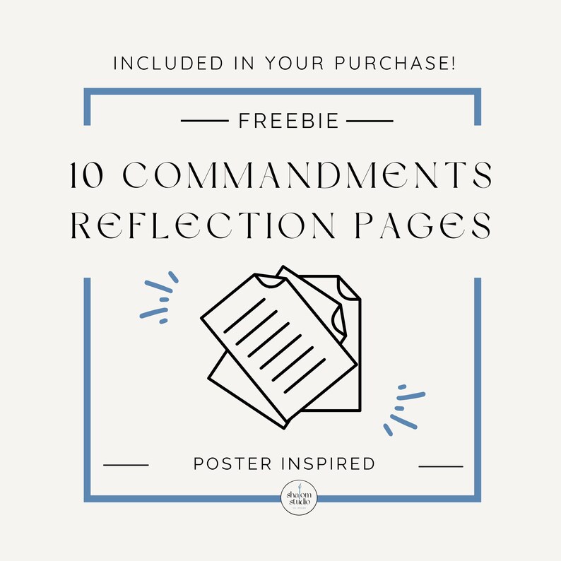 10 Commandments Poster: Minimalist Bible Verse Wall Art (digital ...