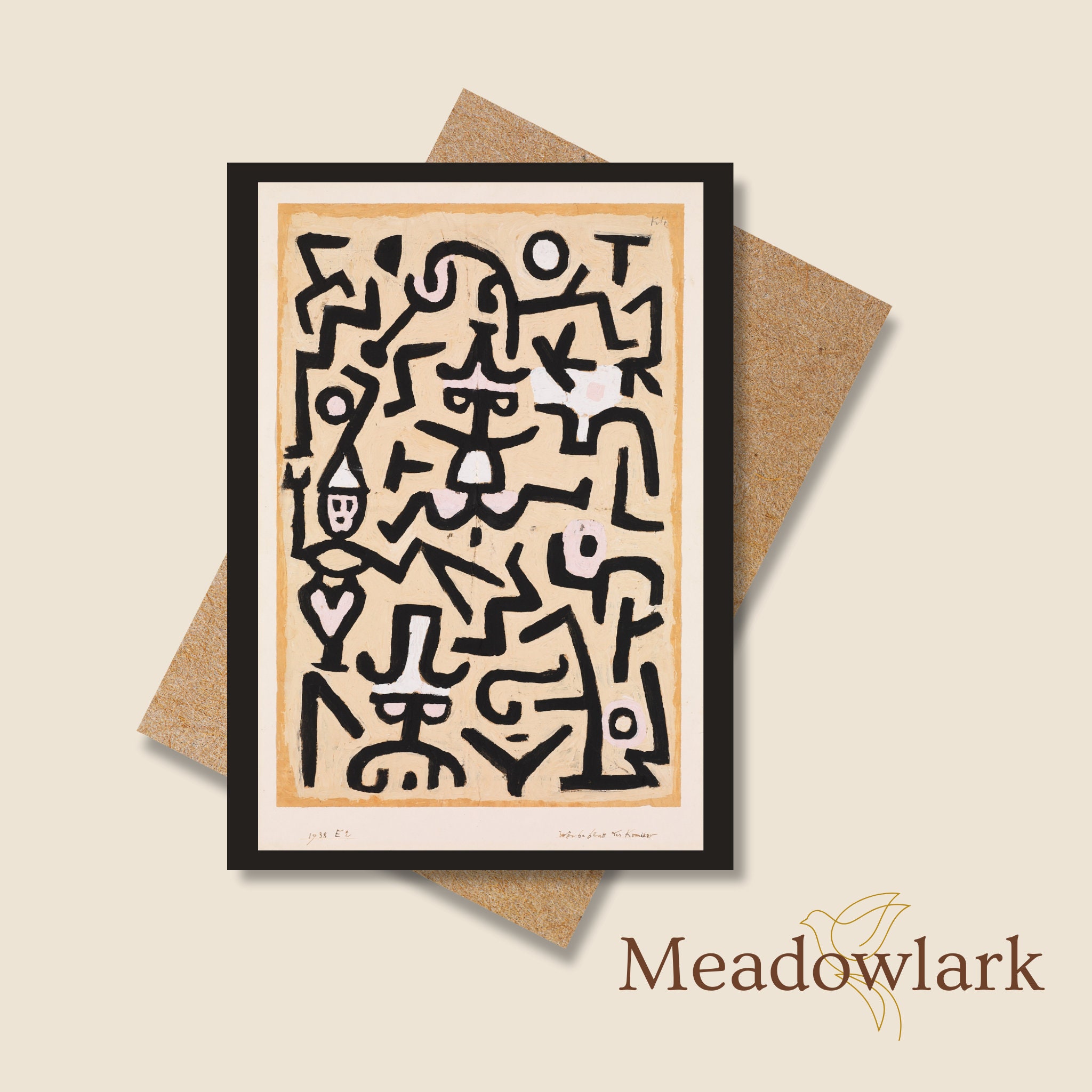 Comedians' Handbill by Paul Klee, Cards Showcasing Beautiful Classic ...