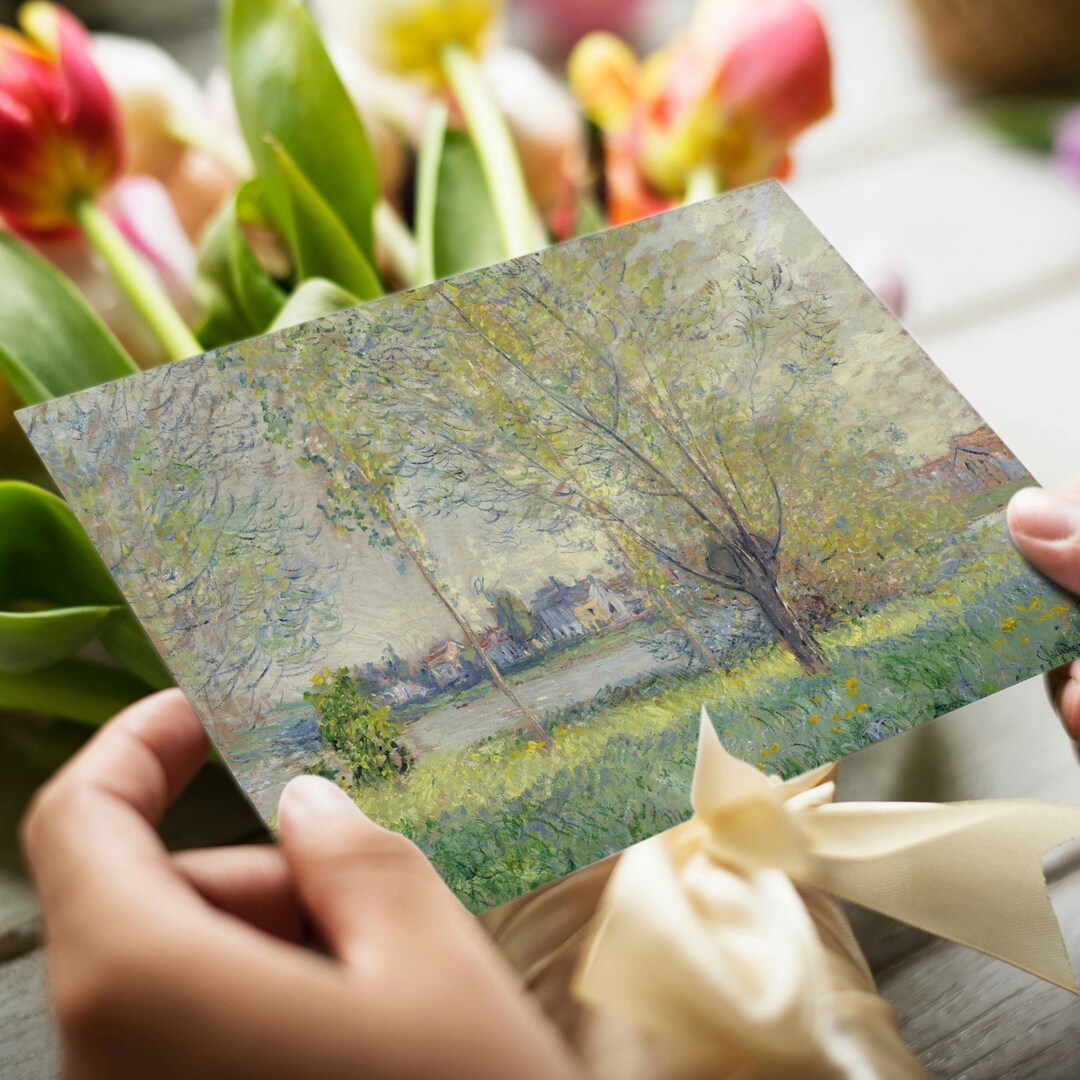 The Willows by Claude Monet, Classic Art, Any Occasion Blank Card ...