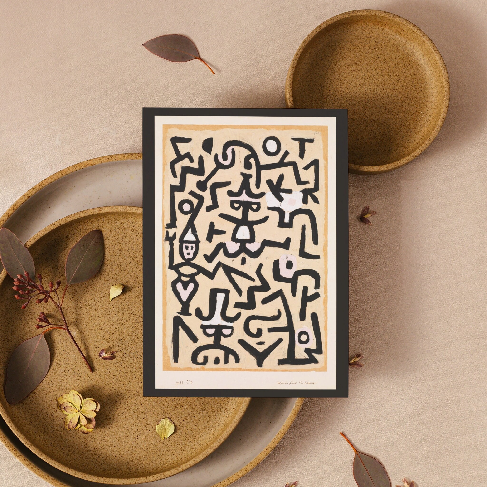 Comedians' Handbill by Paul Klee, Cards Showcasing Beautiful Classic ...