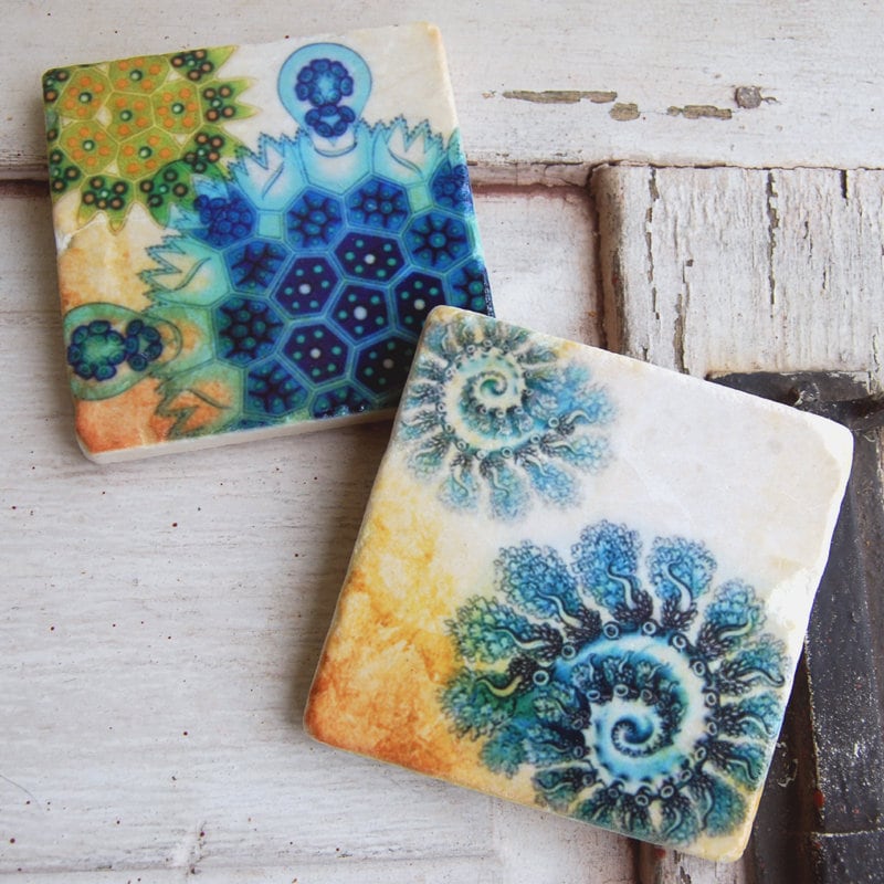 From the Sea Coasters - Stone Coasters, Beach Decor, Beach House, Ocean ...