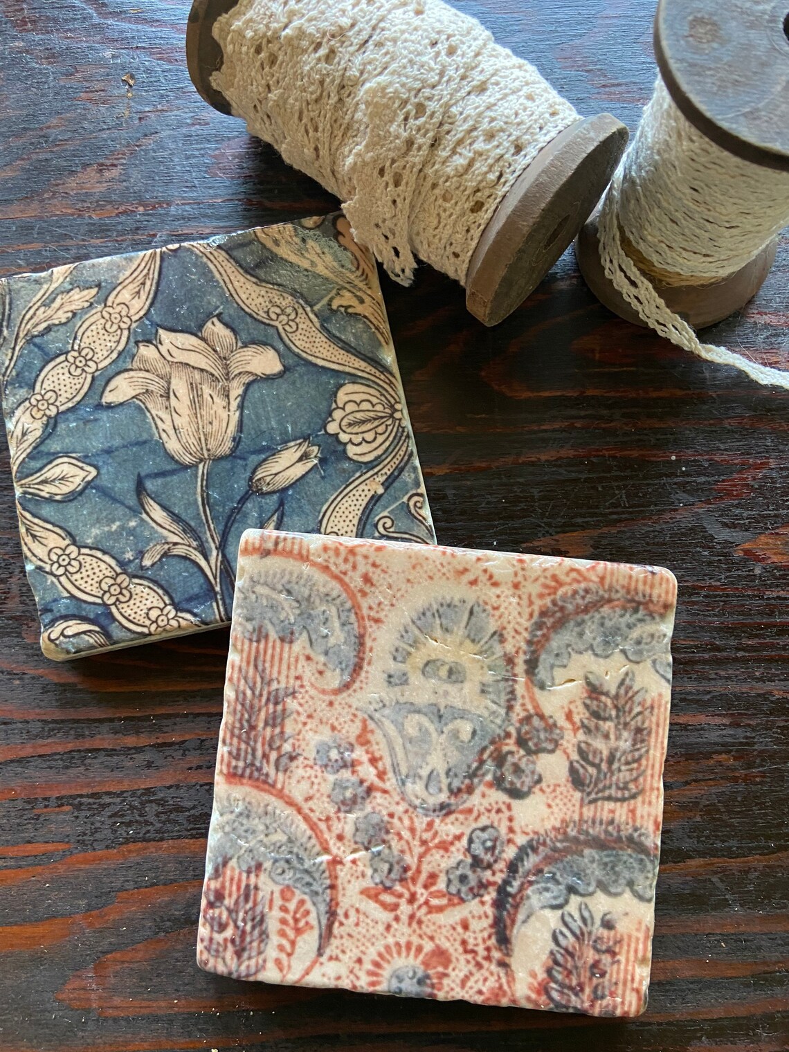 Vintage Book Cover Coaster Set- Stone Coasters, Set of Four - Etsy