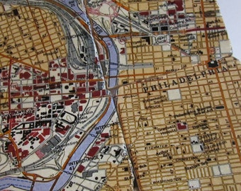 Philadelphia Map Coasters, Philly Decor, Housewarming, Philadelphia ...