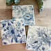 Blue Toile Stone Coasters - Set of 6 - Etsy