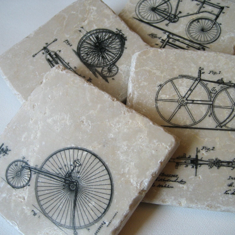Bicycle Coasters - Etsy