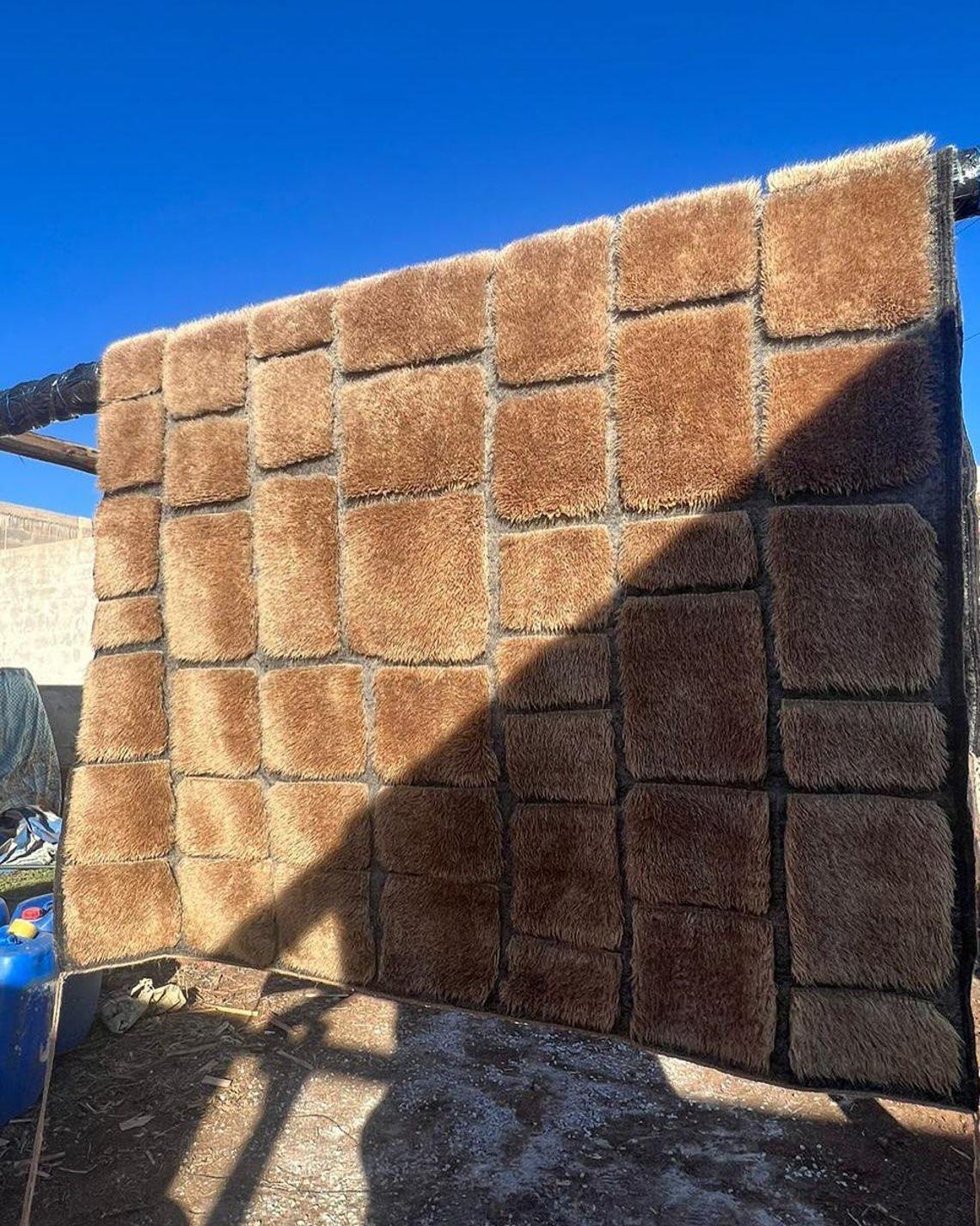 Brown Hand-tufted Rug, Moroccan Shag Rug, Brown Shag Rug, Soft Wool Rug ...