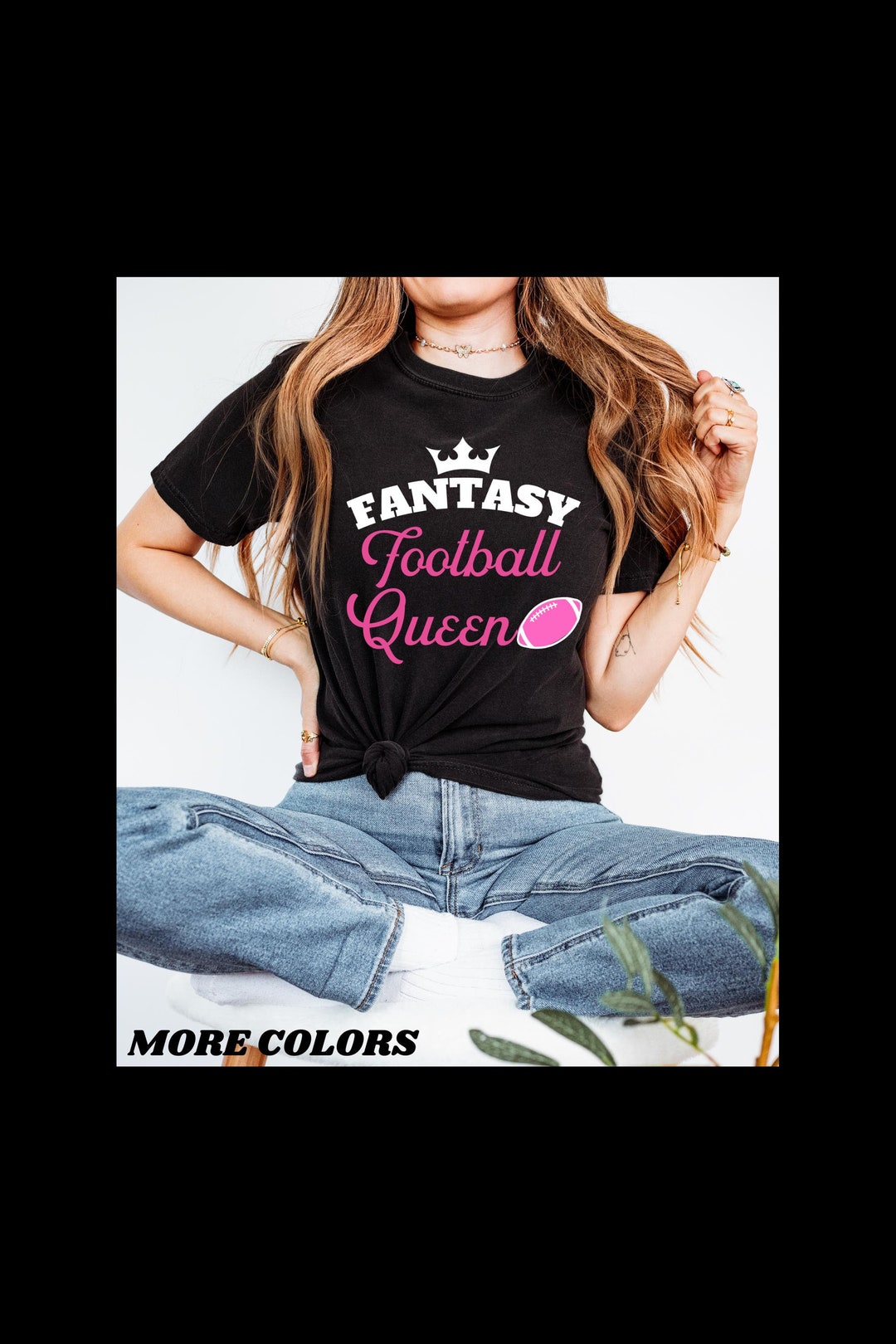 Fantasy Football Queen Garment-dyed T-shirt - Etsy