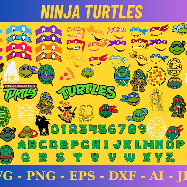 Ninja Turtle Clipart - Etsy