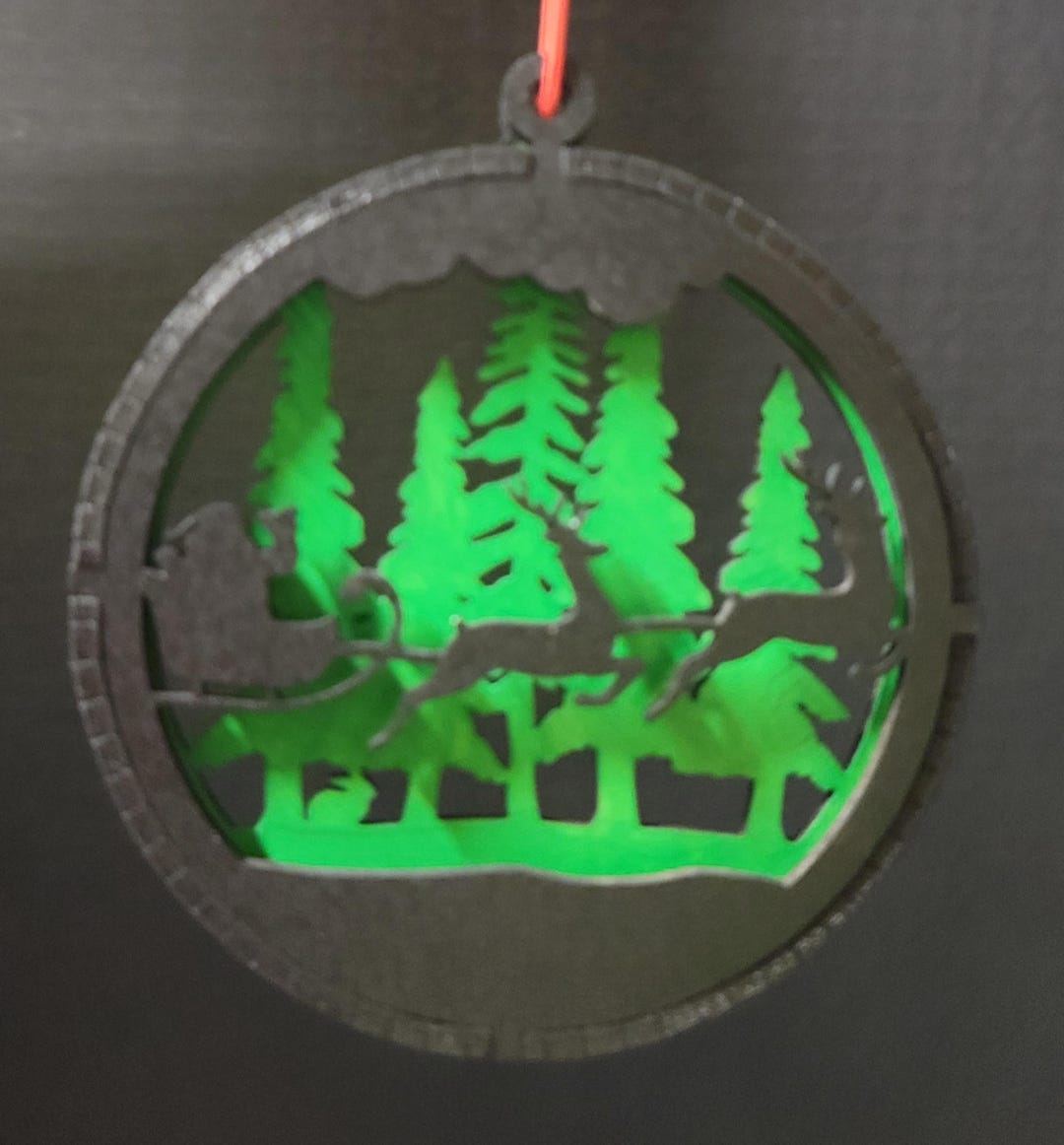 Santa Sleight Christmas Ornament - Etsy