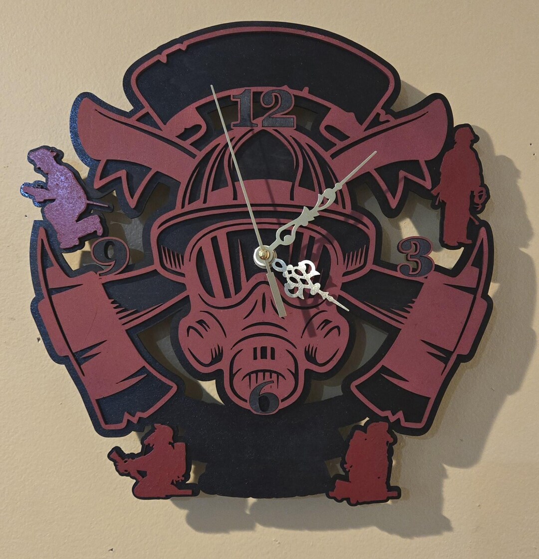 Fireman Clock - Etsy