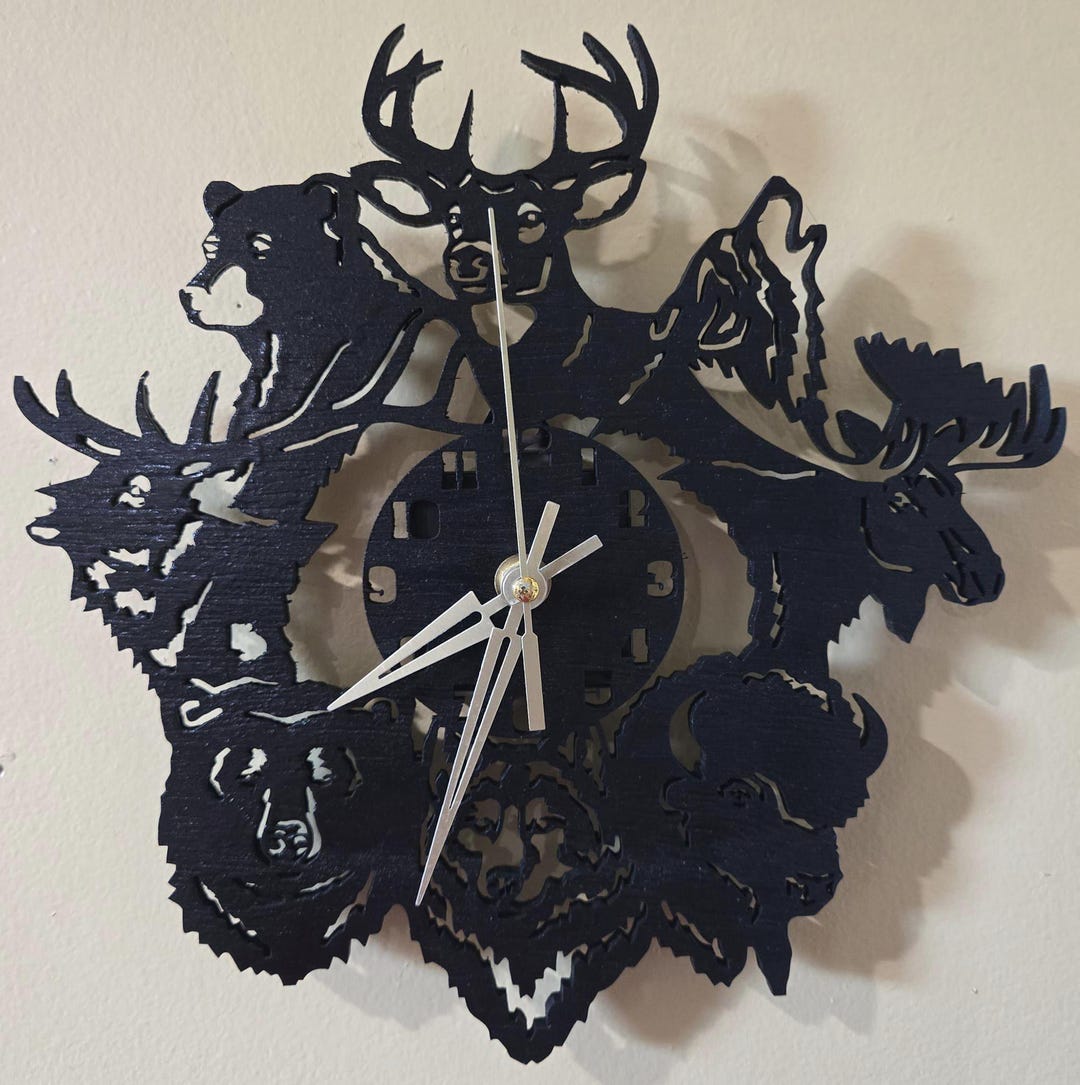 Wildlife Clock - Etsy