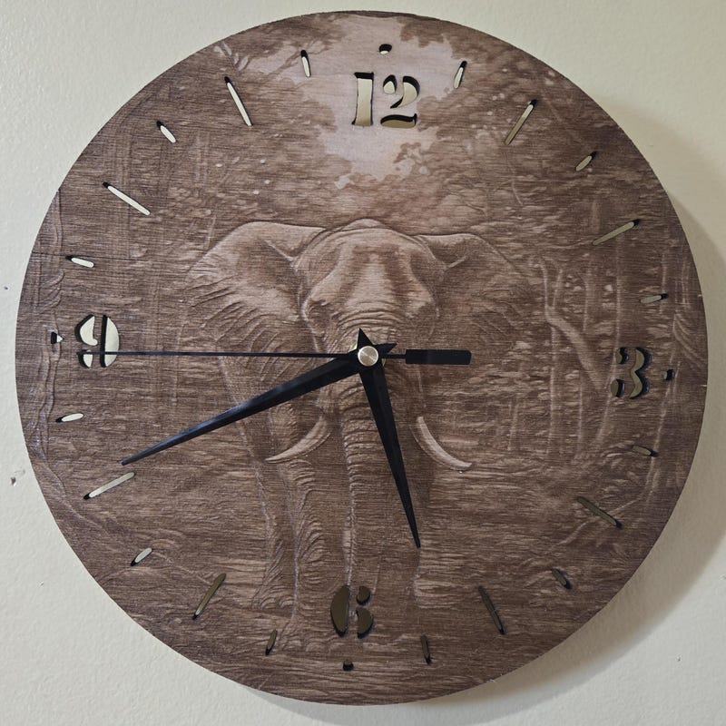 Elephant Clock - Etsy