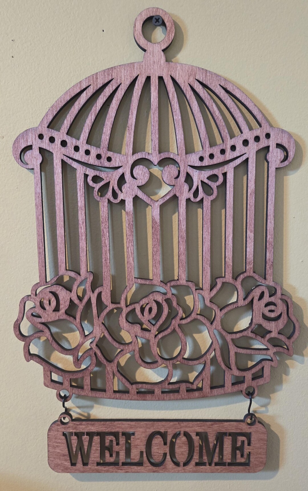 Welcome Bird Cage Door Hanger - Etsy
