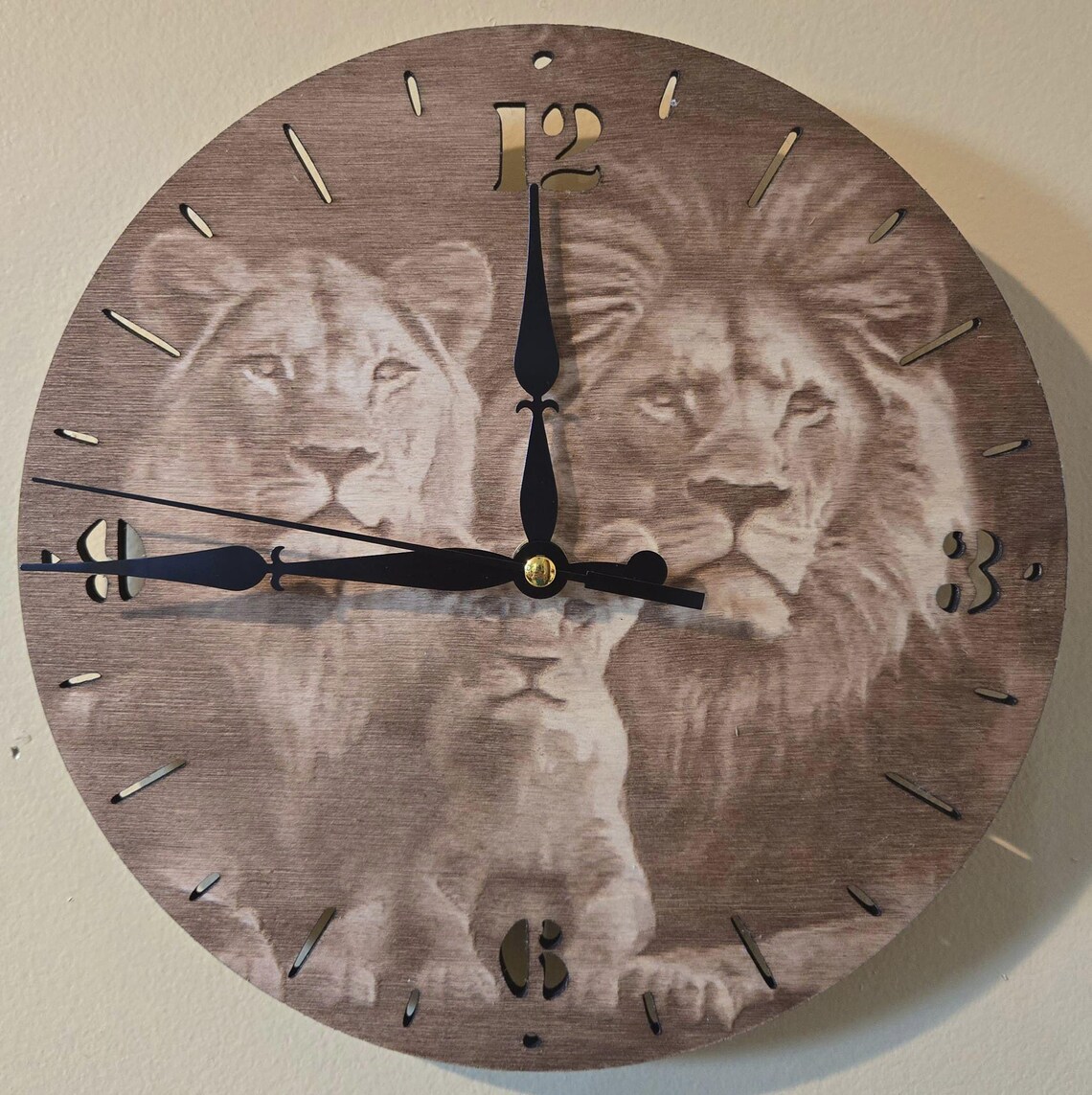 Lion Family Clock - Etsy