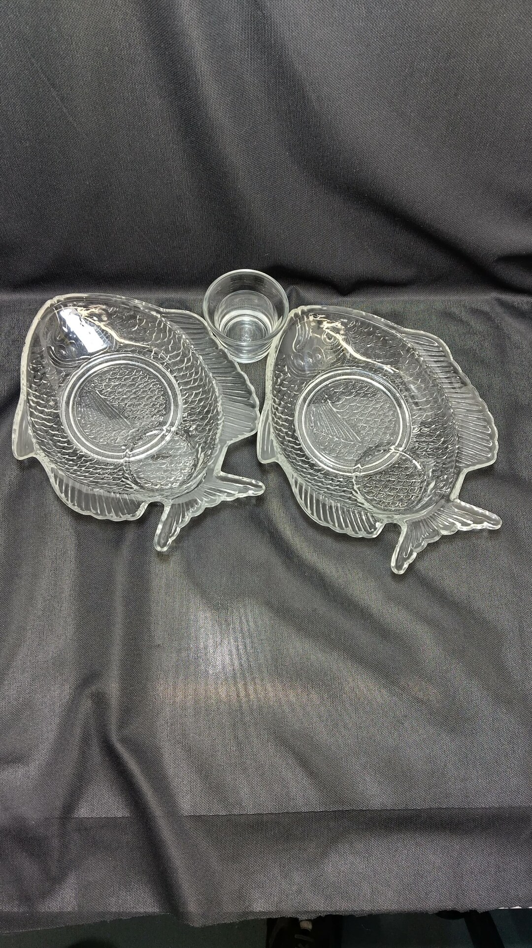 Vintage Fish Shaped Clear Seafood Plates Appetizer Dipping Bowl - Etsy