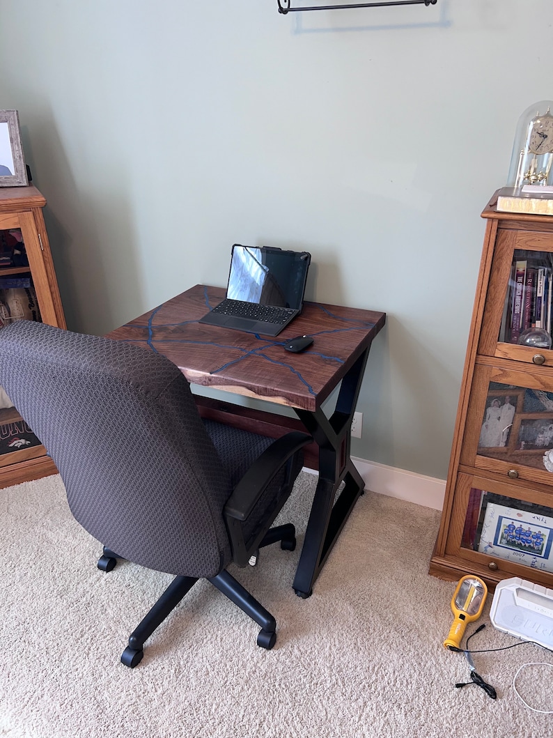 Fractal Burnt Walnut Gaming Desk/writing Desk - Etsy