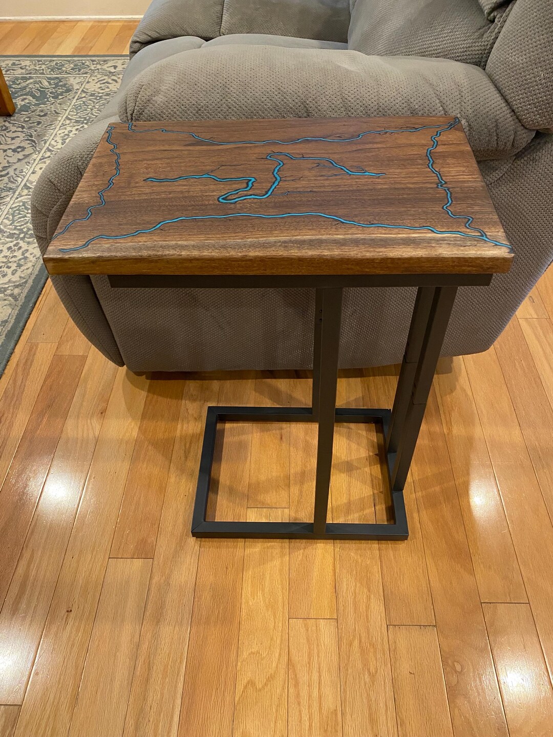 Black Walnut Fractal Burned C Table - Etsy