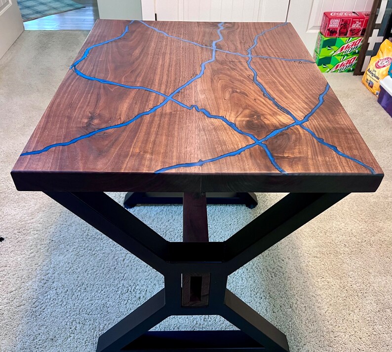 Fractal Burnt Walnut Gaming Desk/writing Desk - Etsy