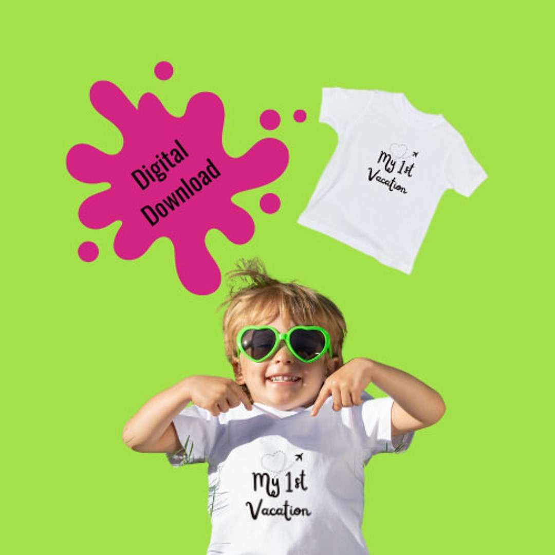 My 1st Vacation Digital Print SVG, PNG, JPEG File - Etsy