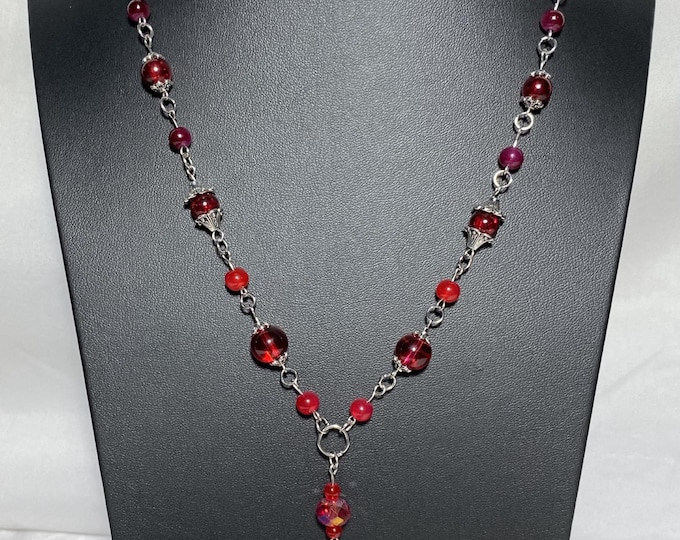 Gothic Rosary Necklace, Vampire Necklace, Goth, Emo, Alt, Handmade ...