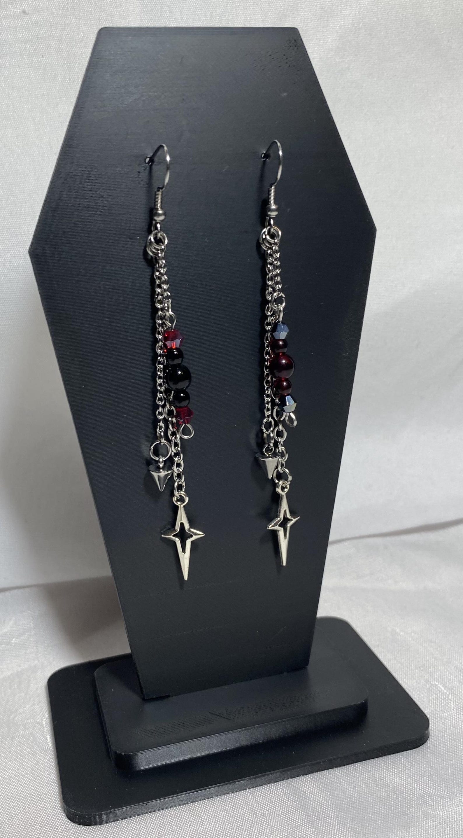 Vampires Revenge Earrings, Alt, Beaded Earrings, Chain Earrings ...